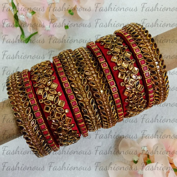 Bridal Bliss Silk Thread Bangles – Fashionous