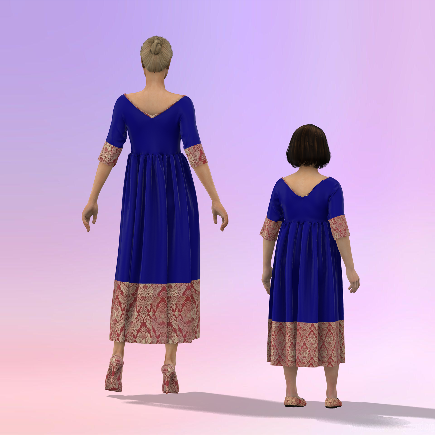 Effortlessy Elegant Mom-Daughter Combo Dress - MDC002 (Stitching Servi ...