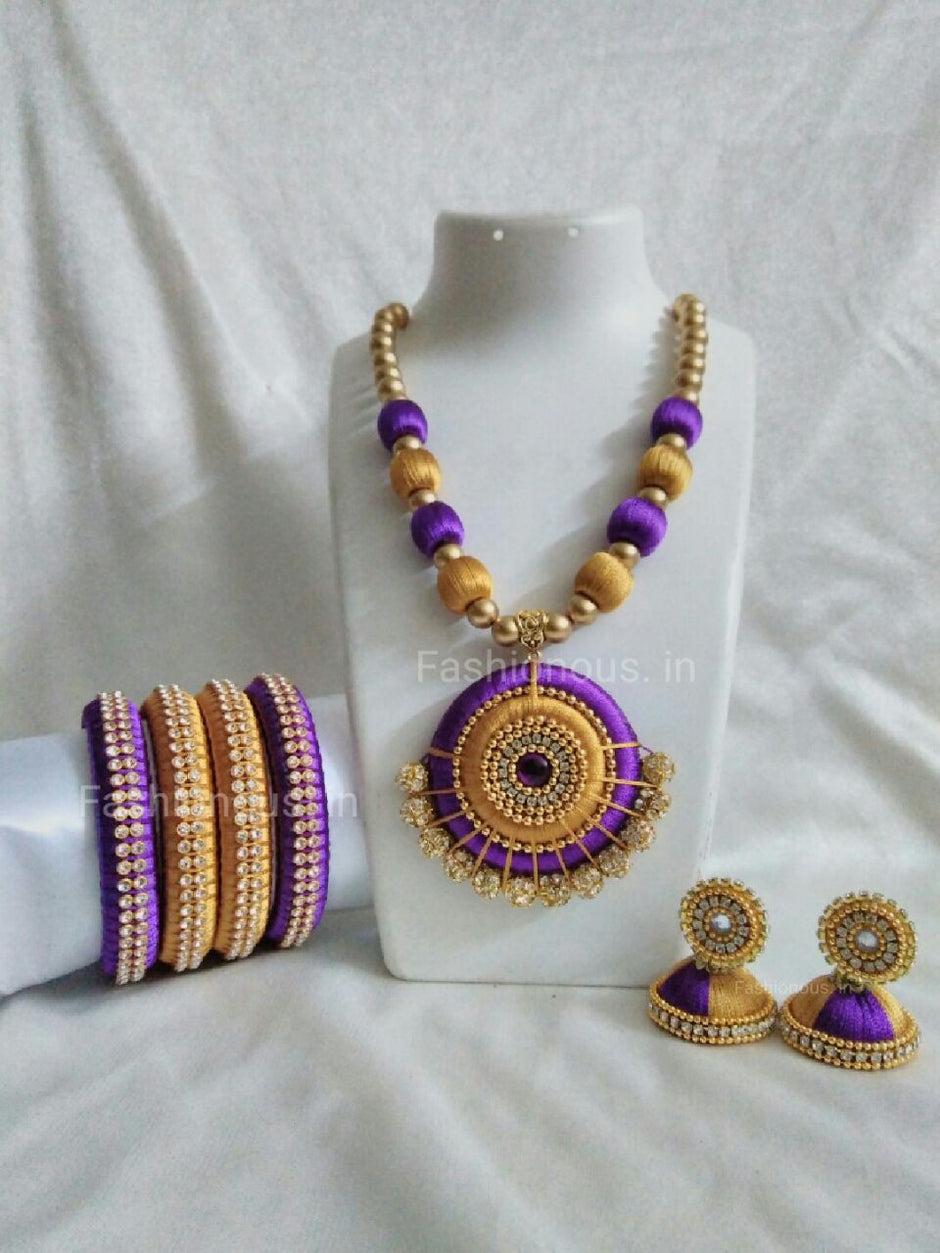 Silk Thread Jewellery - Buy silk thread designer jewellery online india ...